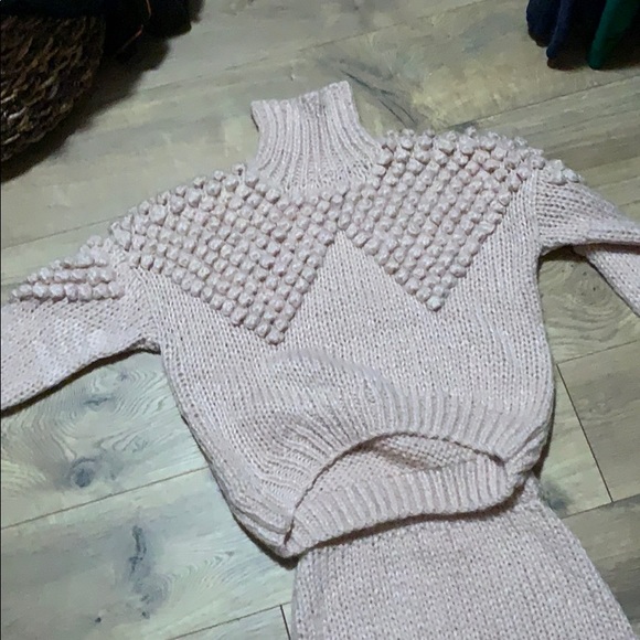 Chicwish | Sweaters | Chicwish Amazing Pom Pom Skirt And Sweater Set ...